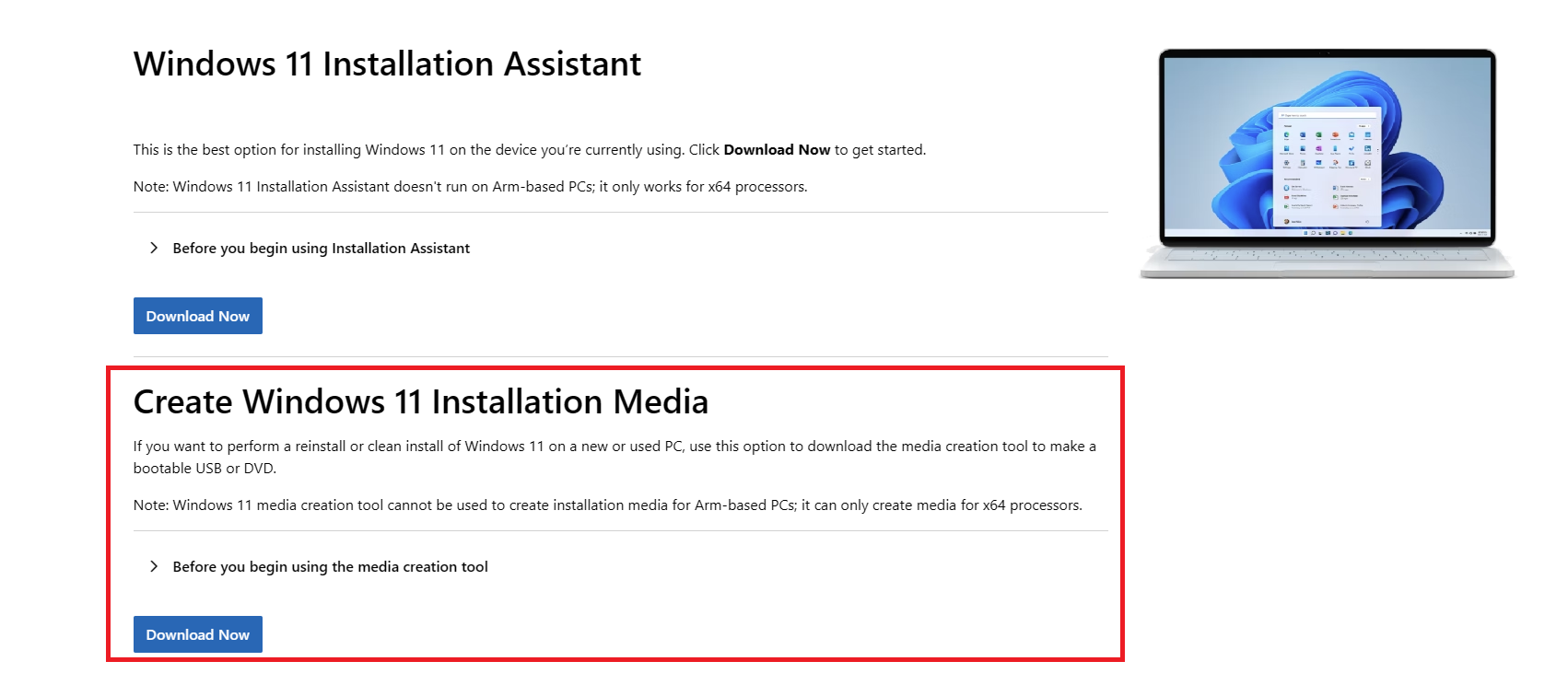 How to use the Windows 11 creation tool