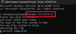 How to format a USB drive to FAT32