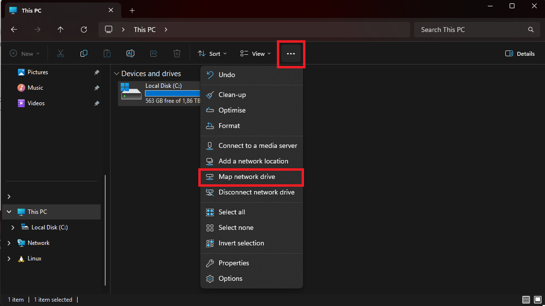 How to map a network drive in Windows