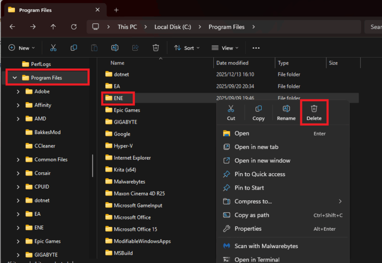 How to fix ene.sys driver cannot load