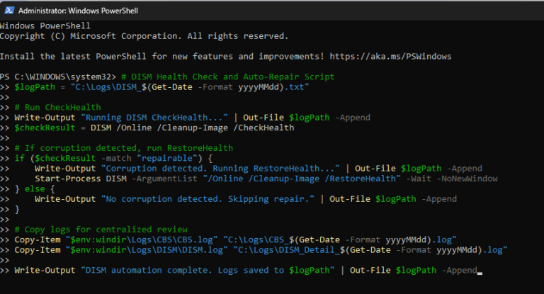 How to use the DISM command in Windows 11