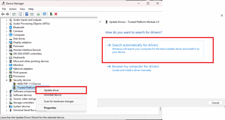 How to fix Alert! TPM device is not detected