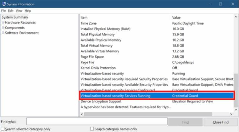 How to verify if Credential Guard is enabled or disabled in Windows
