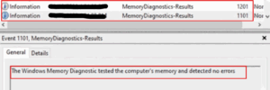 How to read Memory Diagnostics tool results